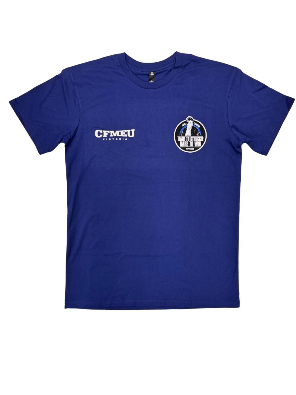 John Cummins Memorial Tee – Cobalt Blue | CFMEU VIC & TAS